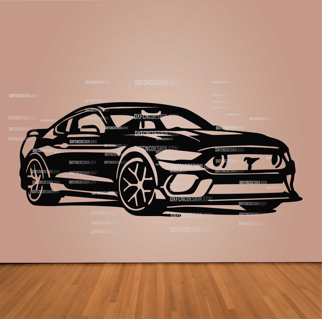 Ford Mustang Mach 1 Vector Design | DXF, SVG, AI, CDR Files