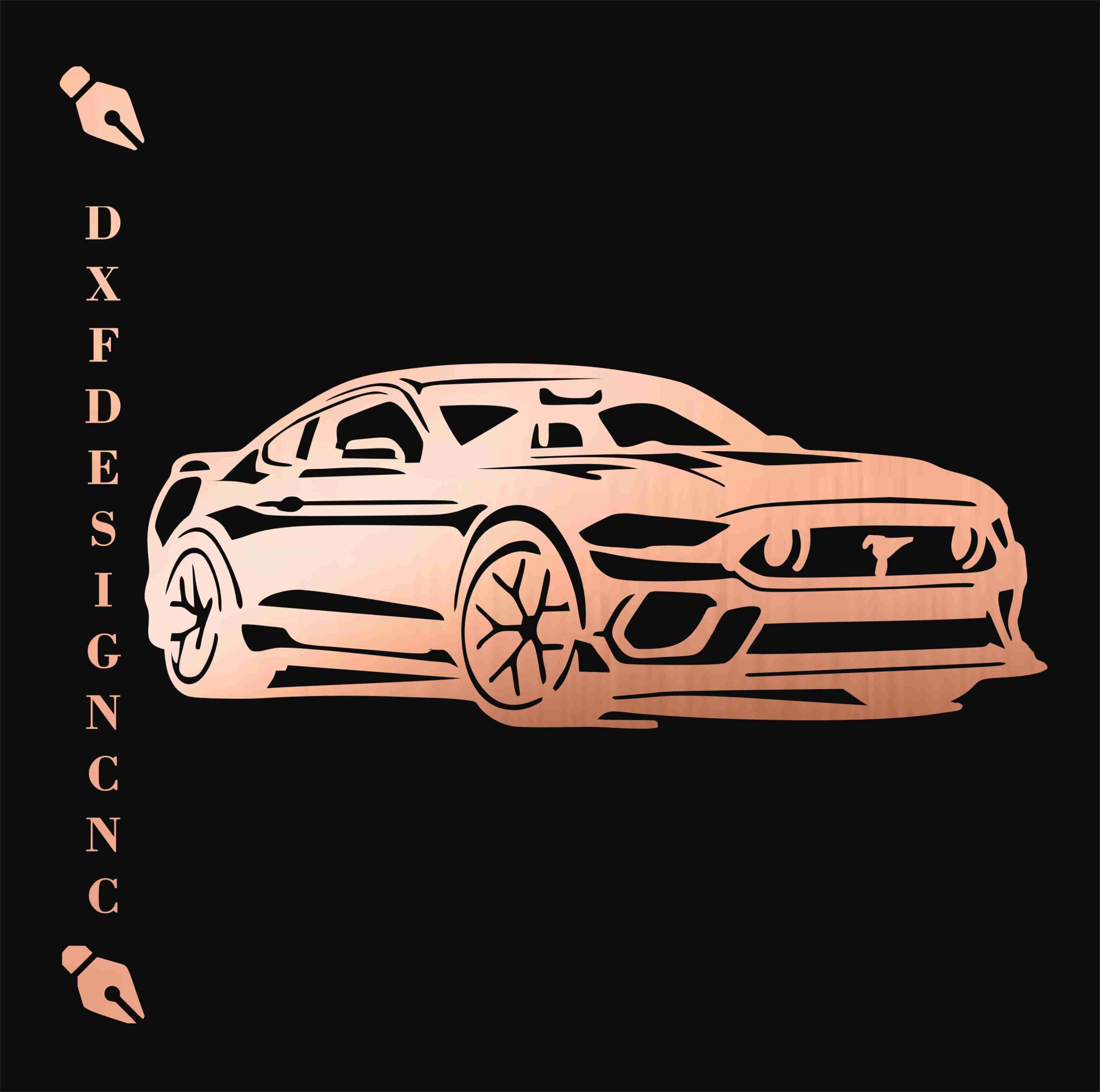 Ford Mustang Mach1| DXF, SVG, CDR, AI Files for Laser & Plasma Cutting ...