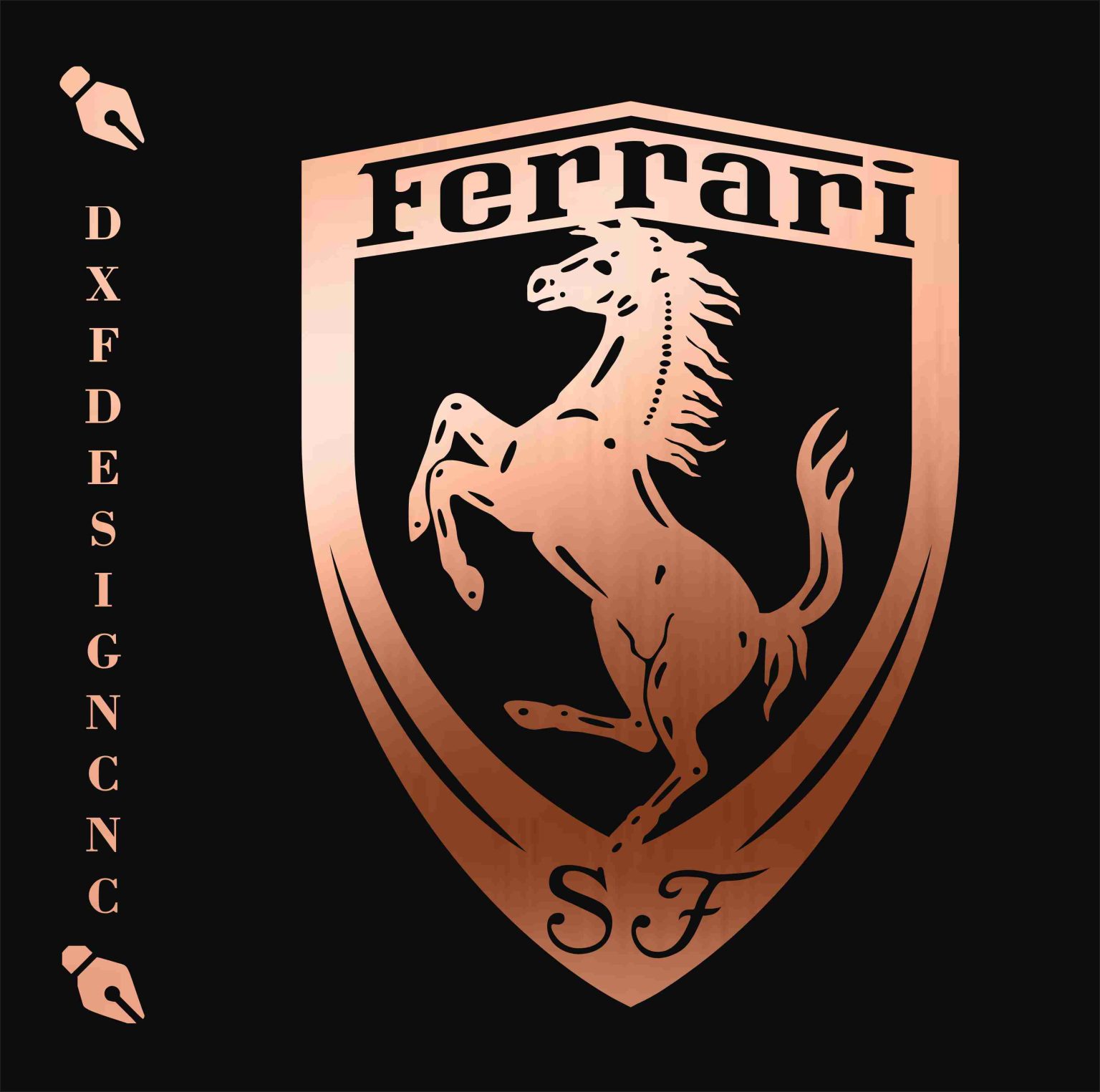 Ferrari Logo Vector Design – DXF, SVG, AI, CDR Files for CNC, Laser Cut ...