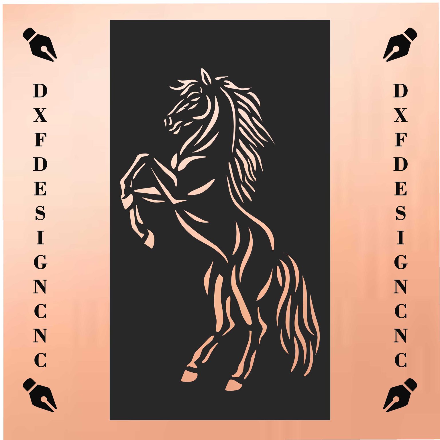 horse standing on hind legs |dxf-svg-ai-cdr