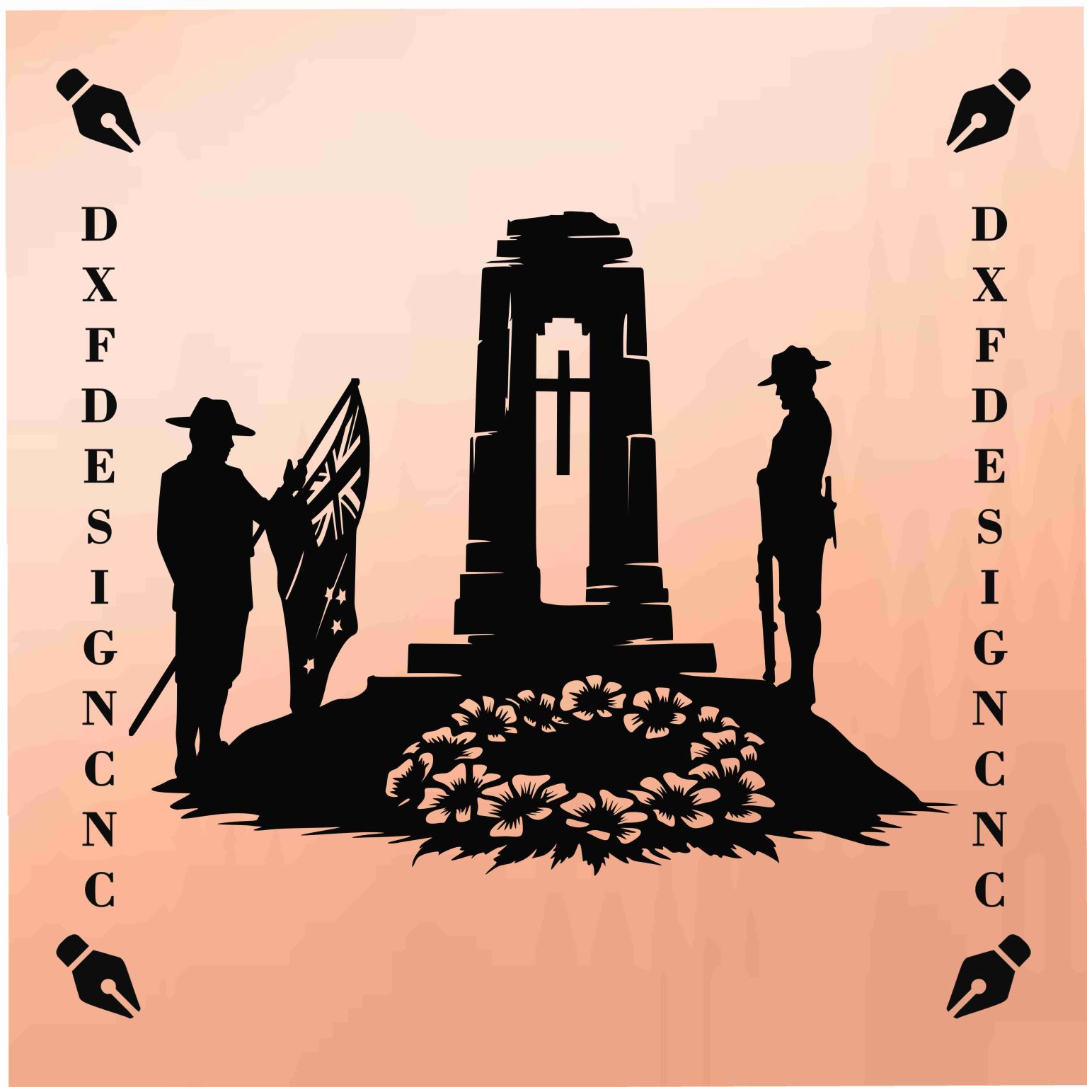 Soldier Memorial CNC Design | DXF, SVG, AI, CDR Files for Laser, Plasma ...